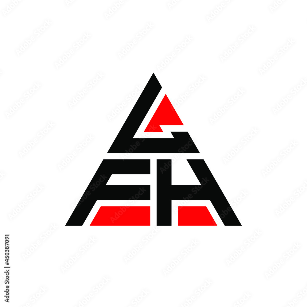 LFH triangle letter logo design with triangle shape. LFH triangle logo ...