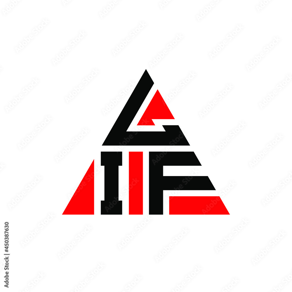 LIF triangle letter logo design with triangle shape. LIF triangle logo ...