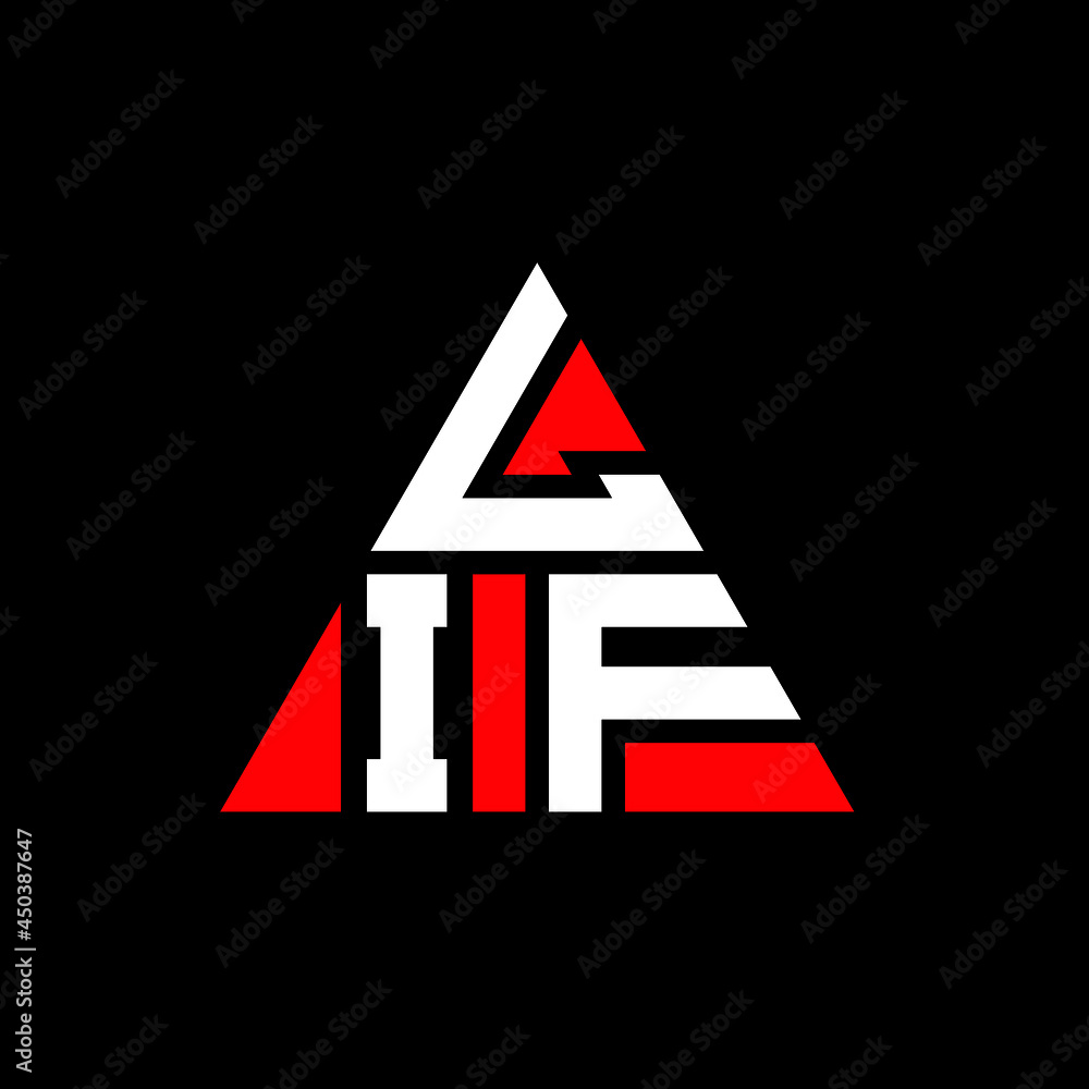 LIF triangle letter logo design with triangle shape. LIF triangle logo ...