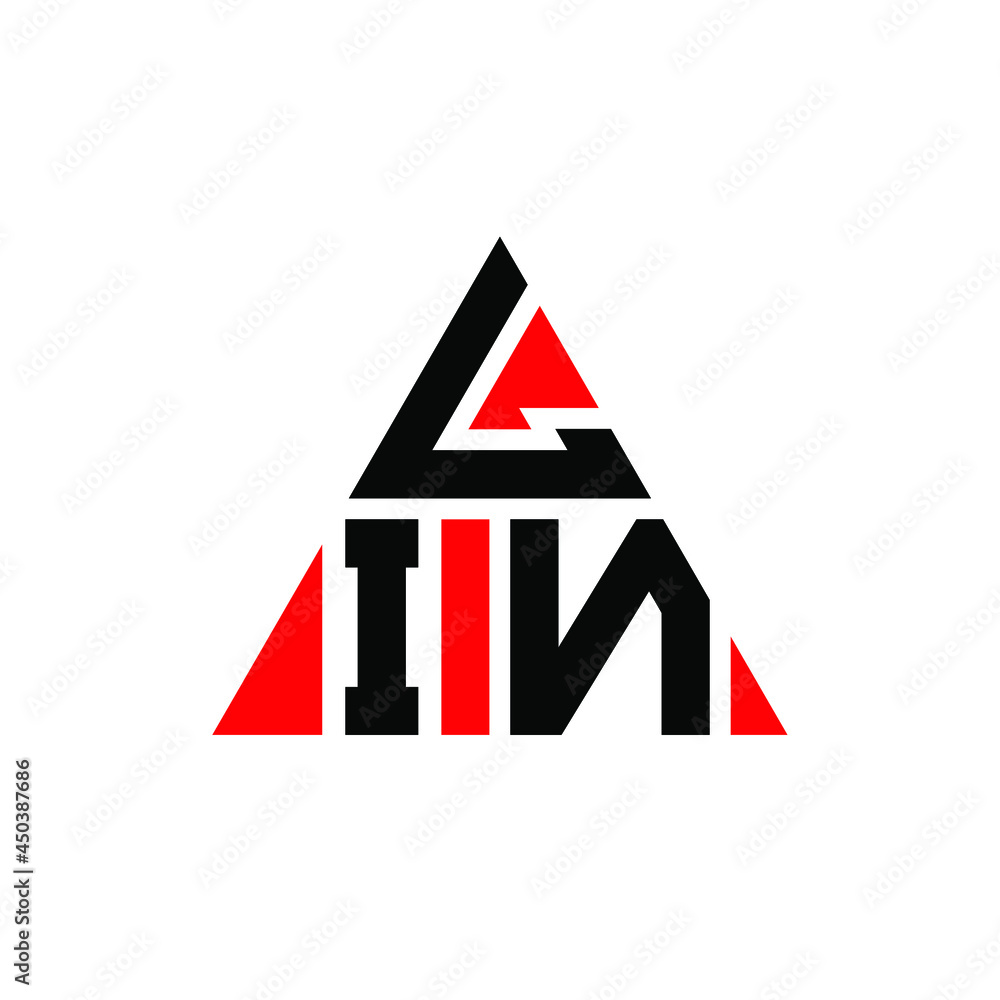 LIN triangle letter logo design with triangle shape. LIN triangle logo ...