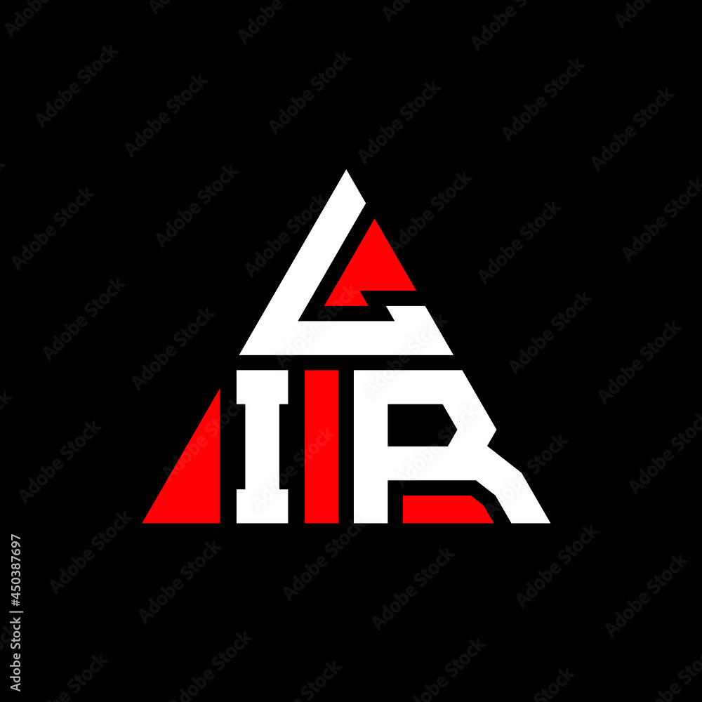 LIR triangle letter logo design with triangle shape. LIR triangle logo ...