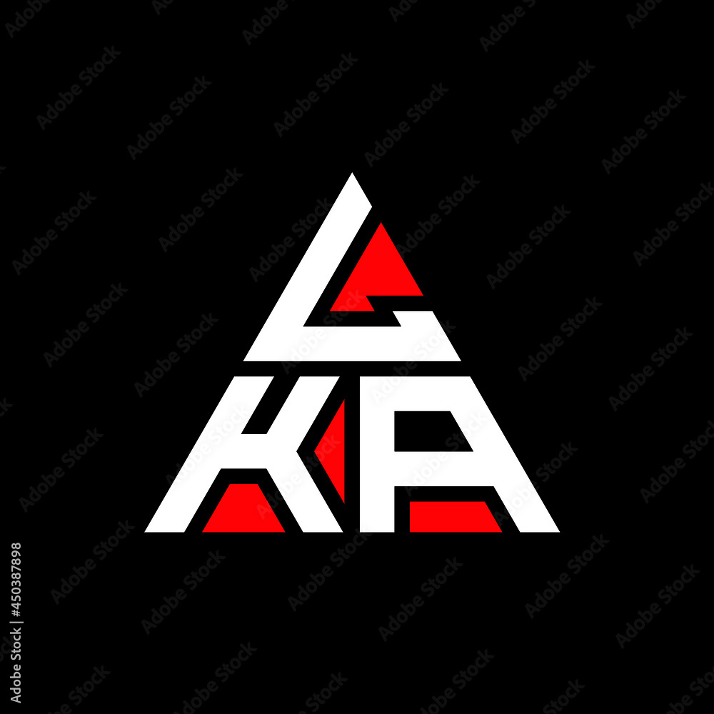 LKA triangle letter logo design with triangle shape. LKA triangle logo ...