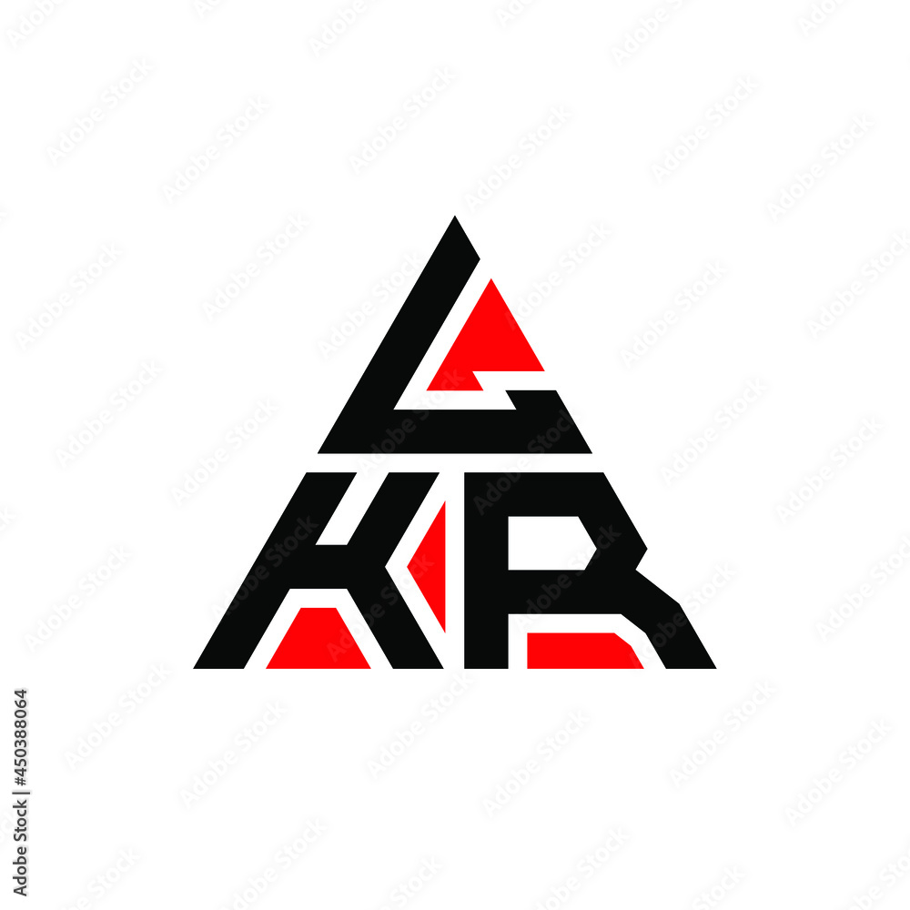 LKR triangle letter logo design with triangle shape. LKR triangle logo ...