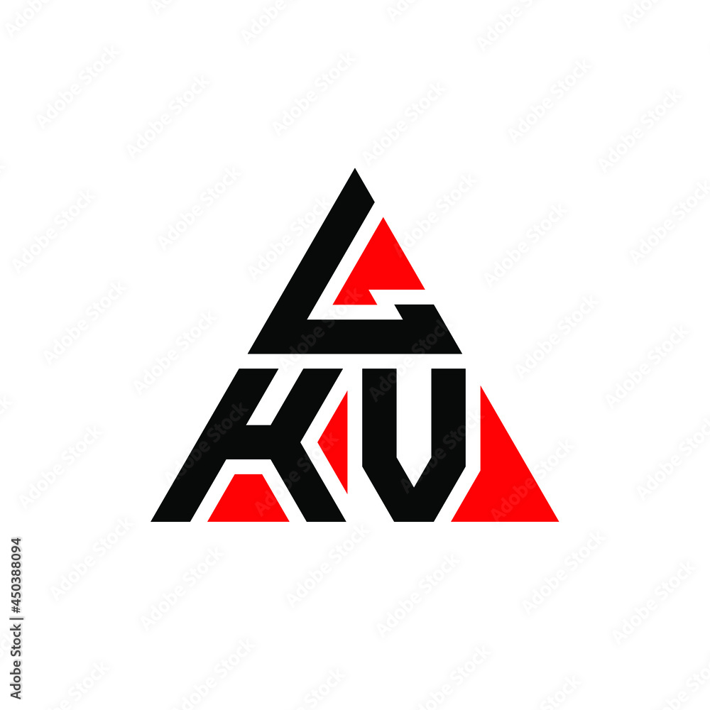 LKV triangle letter logo design with triangle shape. LKV triangle logo ...