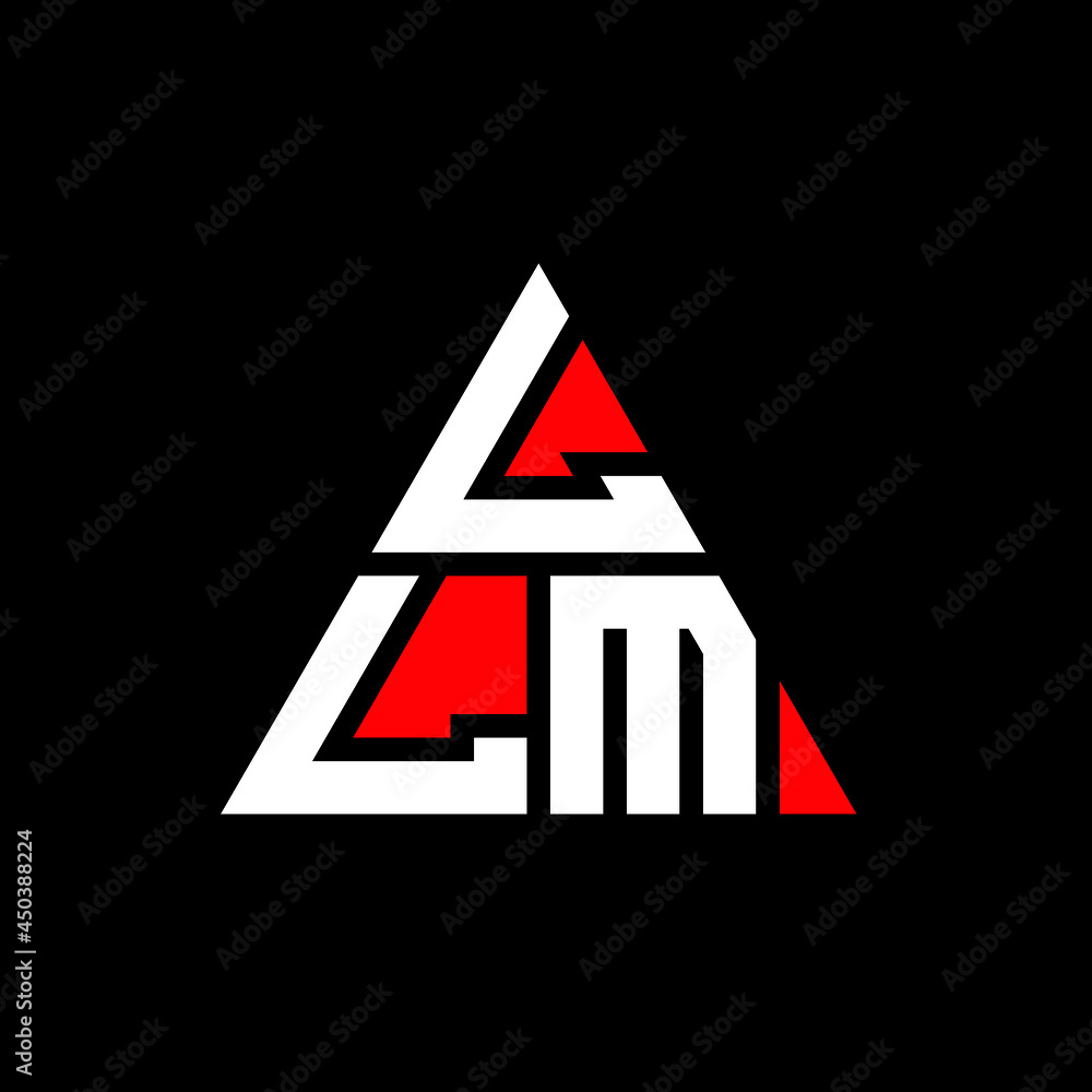 LLM triangle letter logo design with triangle shape. LLM triangle logo ...