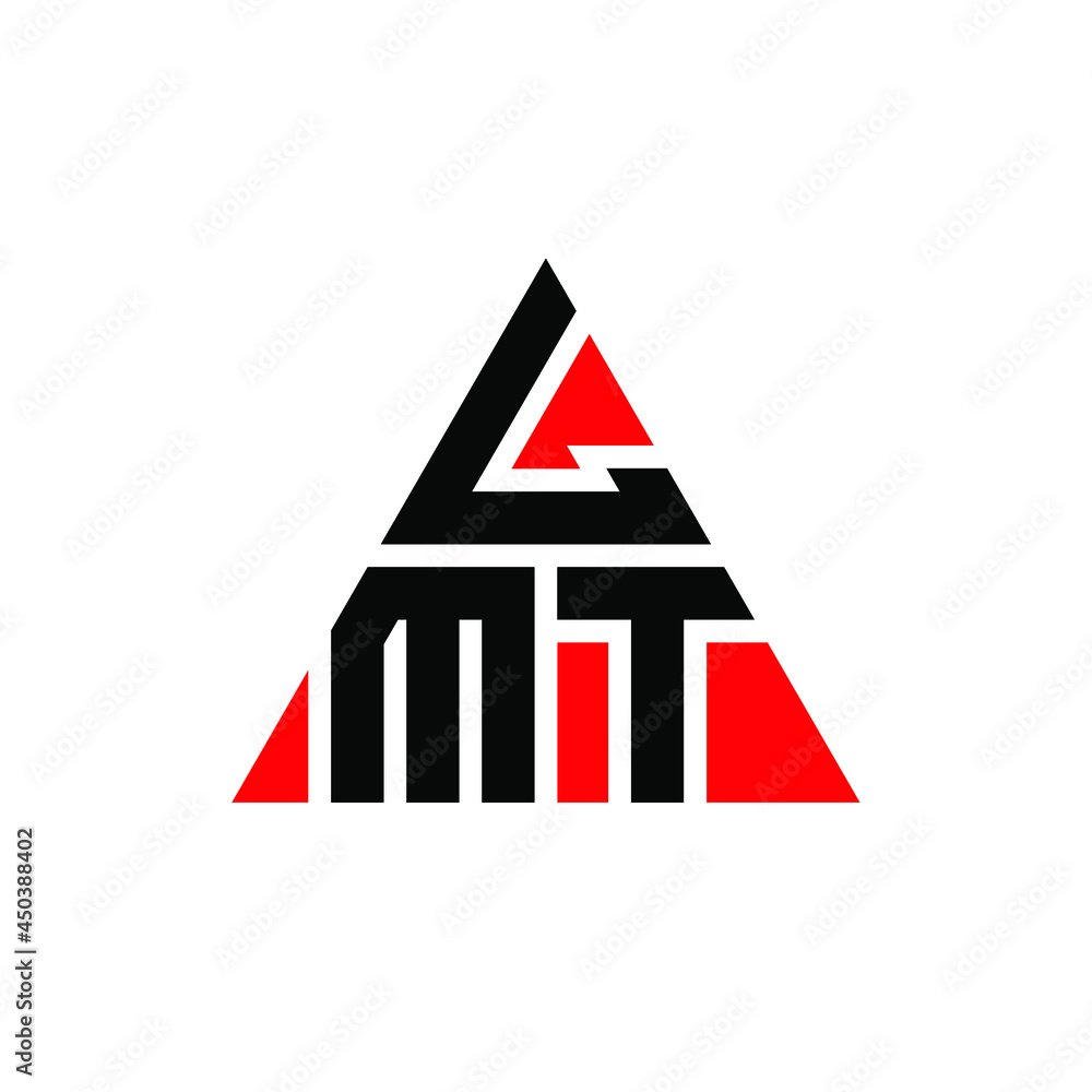 LMT triangle letter logo design with triangle shape. LMT triangle logo ...