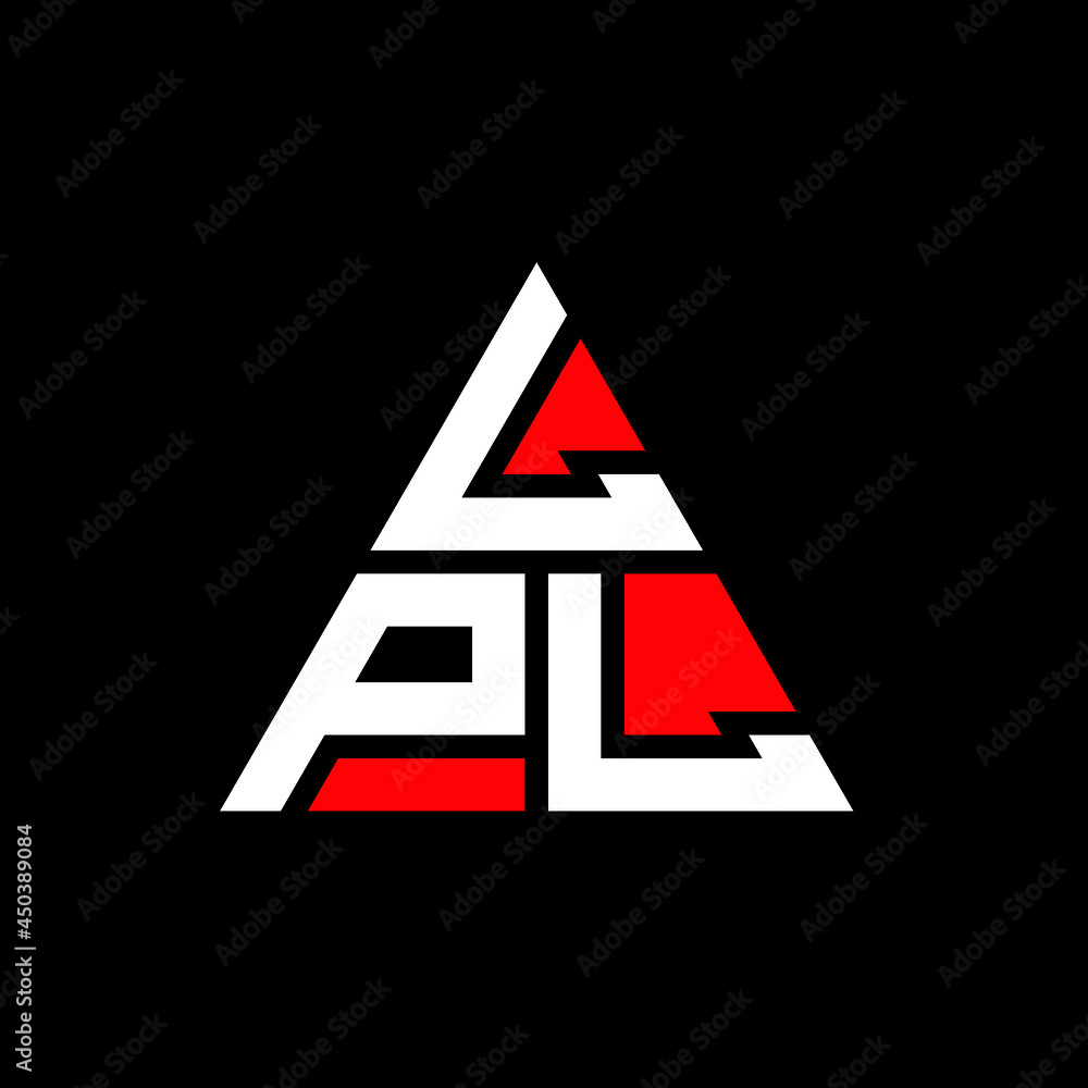 LPL triangle letter logo design with triangle shape. LPL triangle logo ...