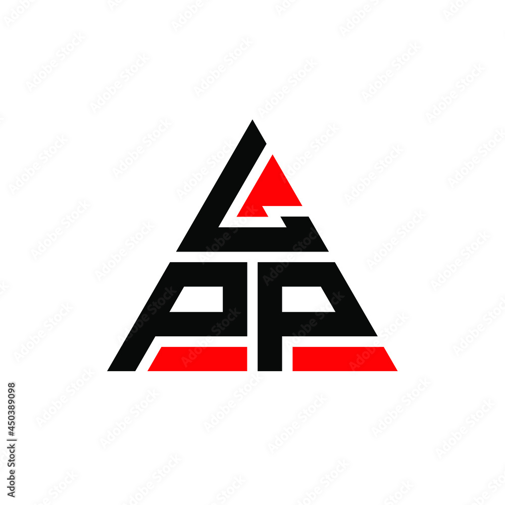 LPP triangle letter logo design with triangle shape. LPP triangle logo ...
