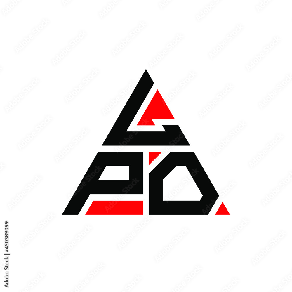 LPO triangle letter logo design with triangle shape. LPO triangle logo ...