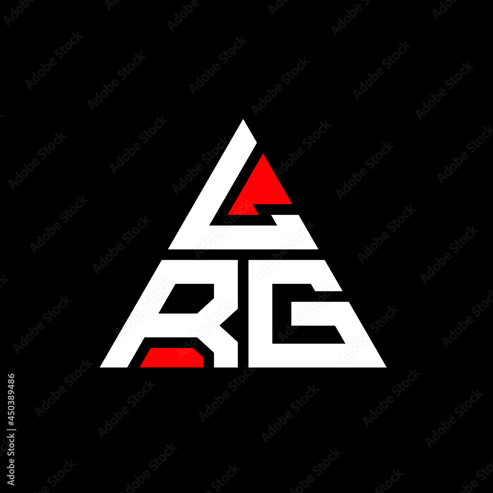 LRG triangle letter logo design with triangle shape. LRG triangle logo ...