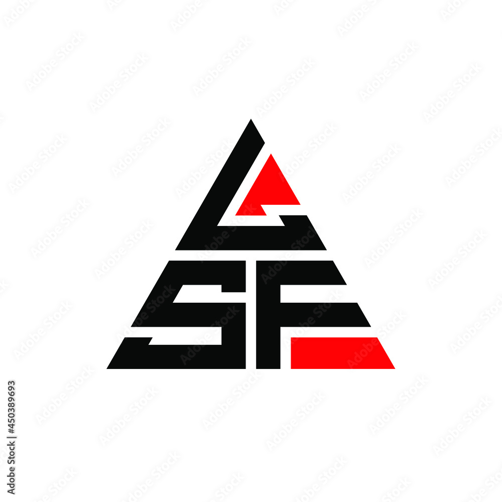 LSF triangle letter logo design with triangle shape. LSF triangle logo ...