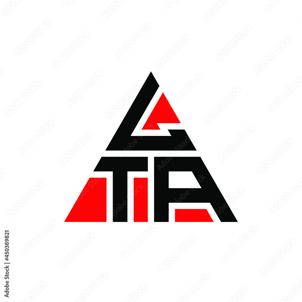 LTA triangle letter logo design with triangle shape. LTA triangle logo ...