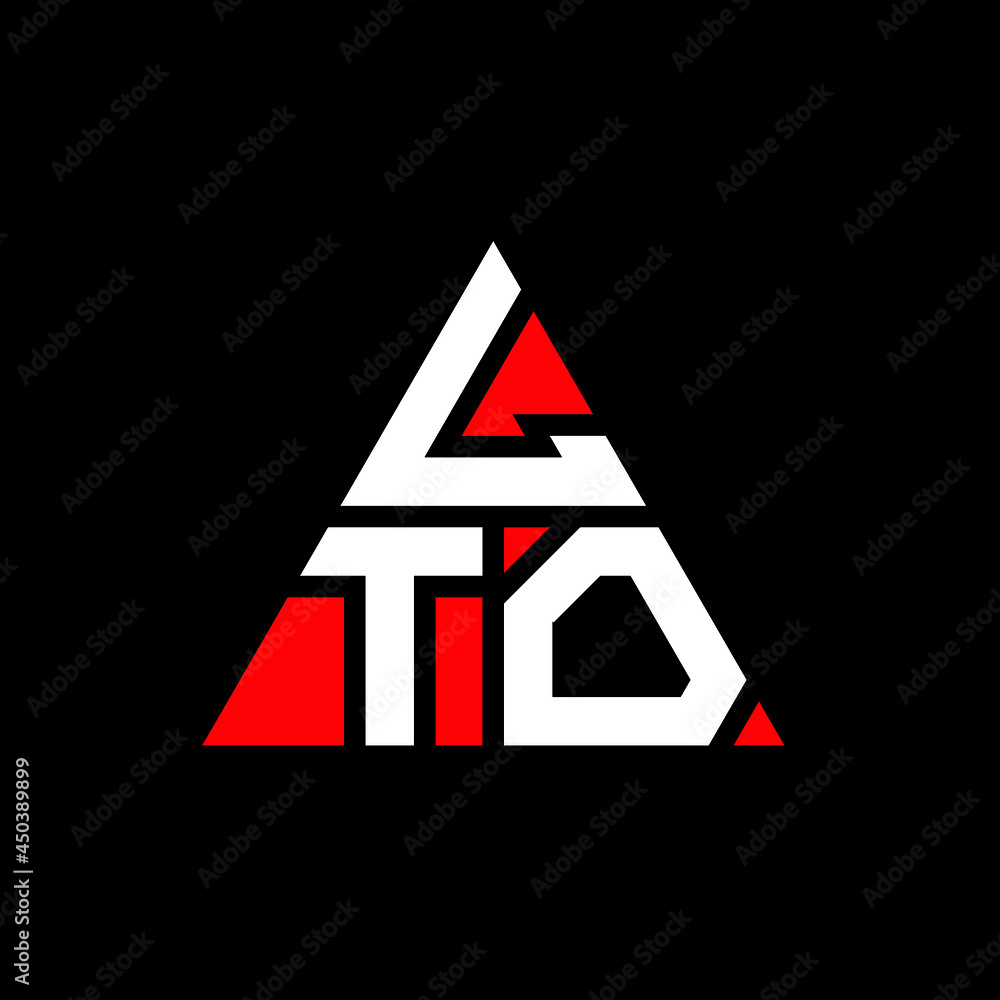 LTO triangle letter logo design with triangle shape. LTO triangle logo ...