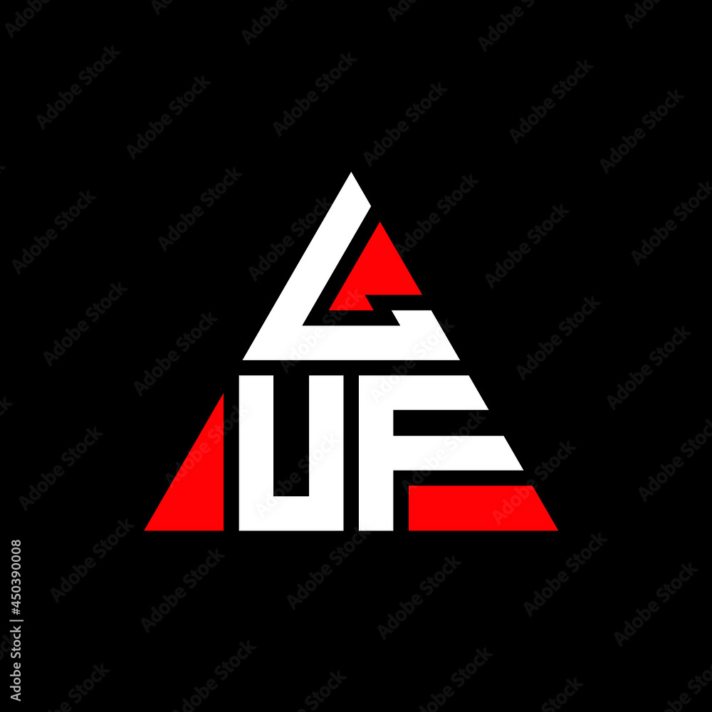 LUF triangle letter logo design with triangle shape. LUF triangle logo ...