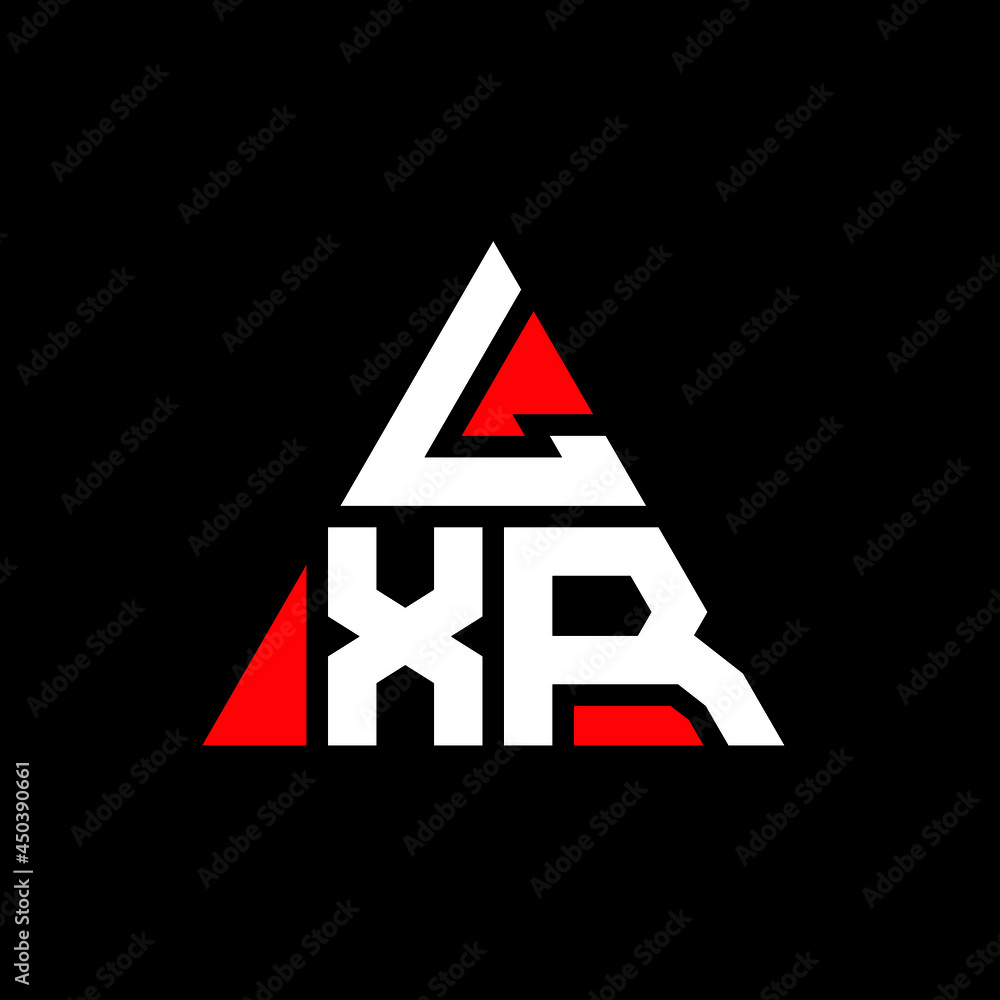 LXR triangle letter logo design with triangle shape. LXR triangle logo ...