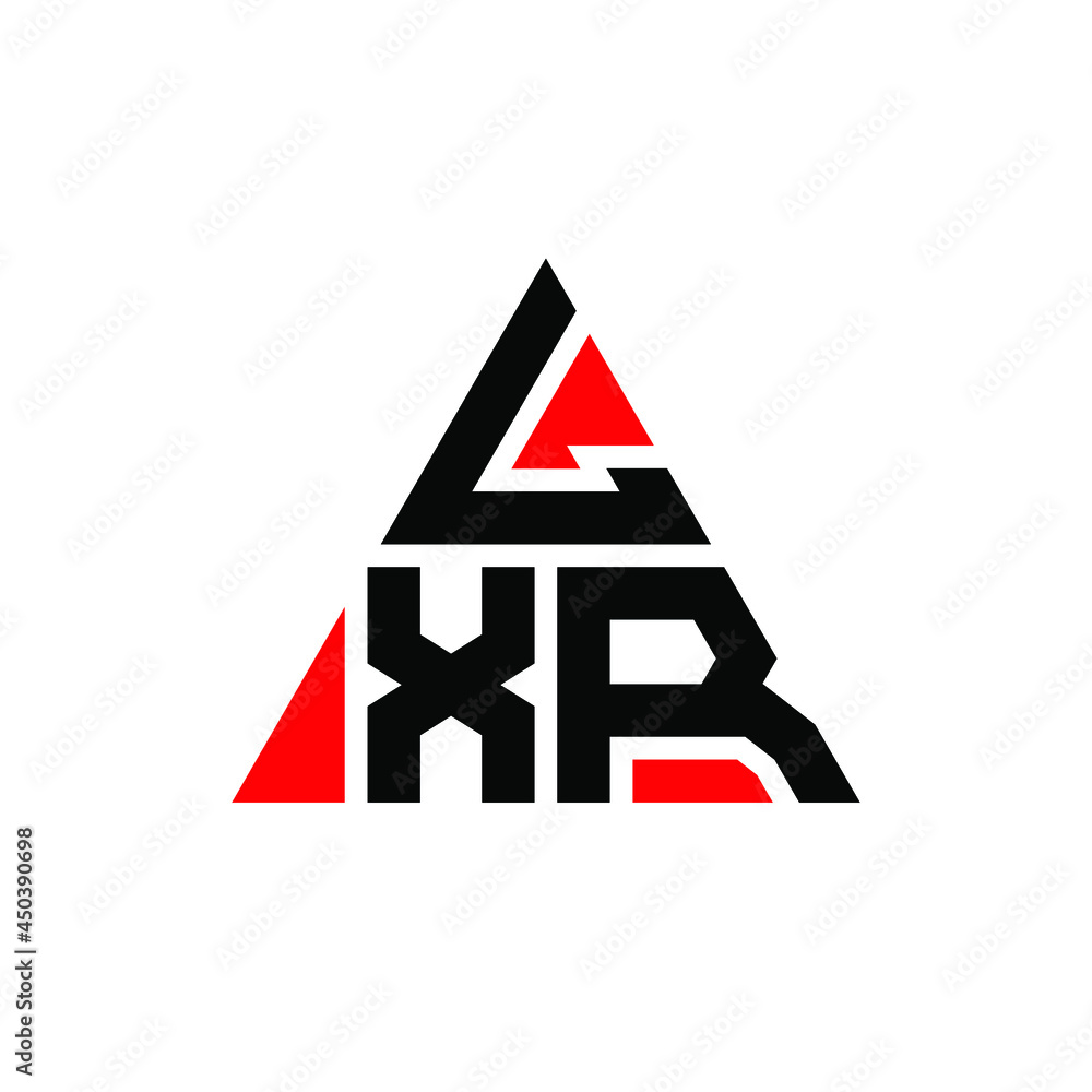 LXR triangle letter logo design with triangle shape. LXR triangle logo ...