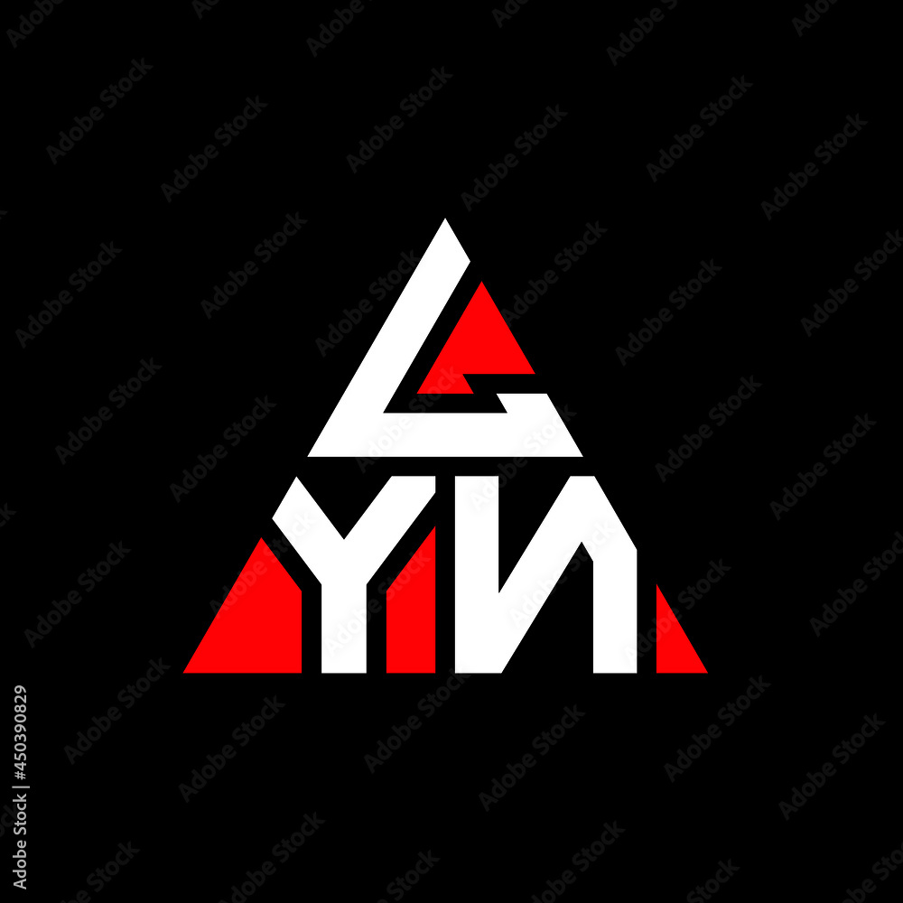 LYN triangle letter logo design with triangle shape. LYN triangle logo ...