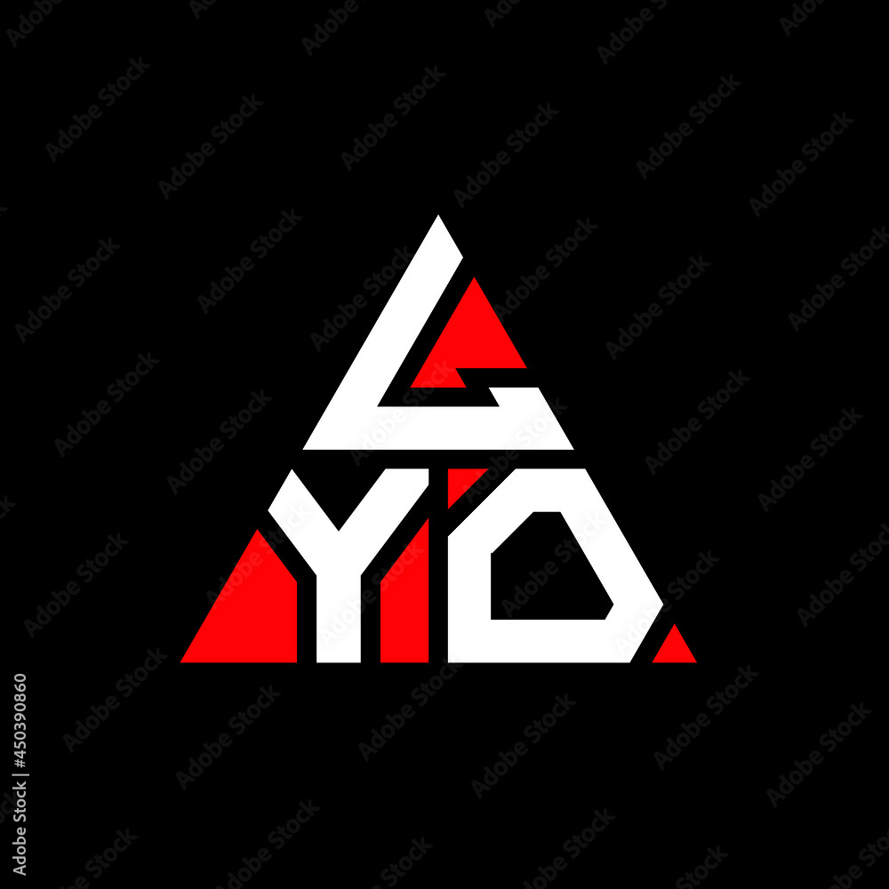 LYO triangle letter logo design with triangle shape. LYO triangle logo ...