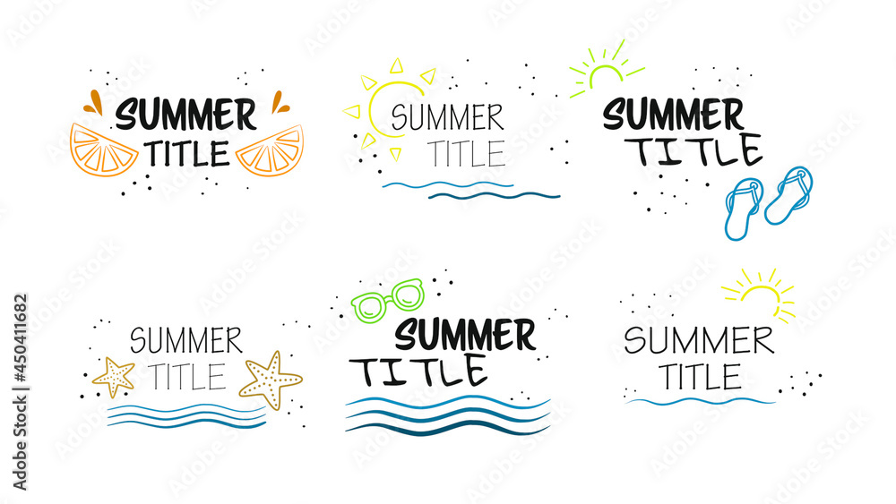 Summer Title Overlay Stock Template | Adobe Stock
