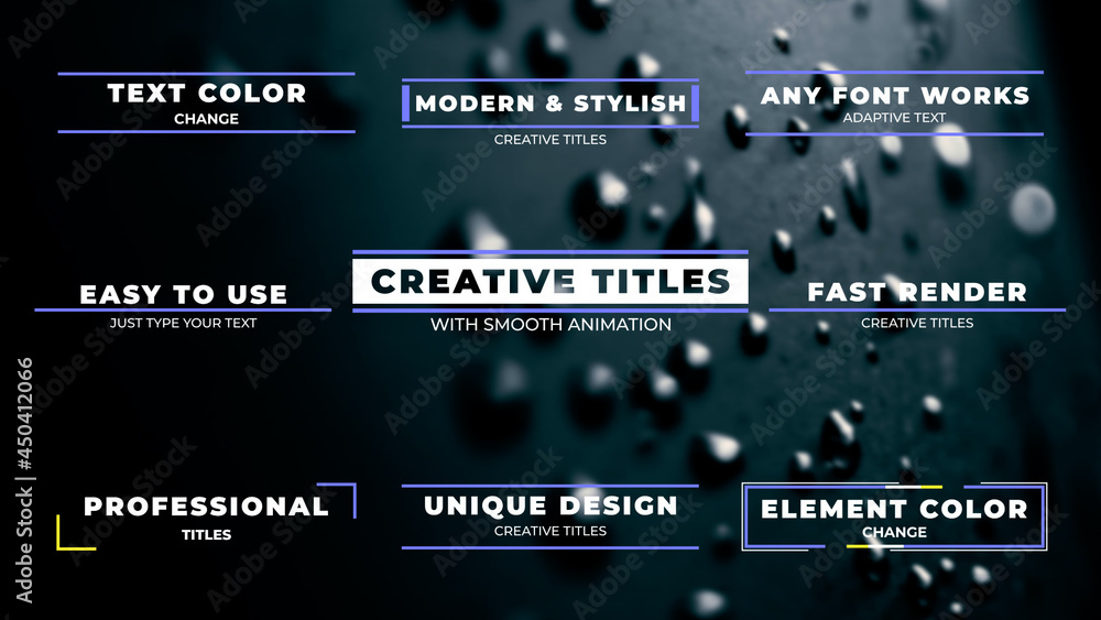 Creative Modern Titles Stock Template | Adobe Stock