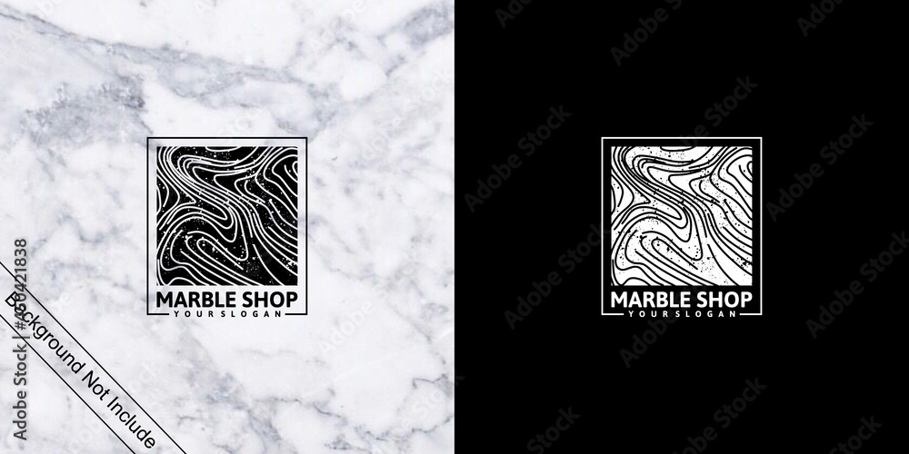 marble shop, logo inspiration with line art for shop and business Stock ...
