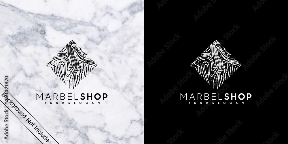 marble shop, logo inspiration with line art for shop and business Stock ...