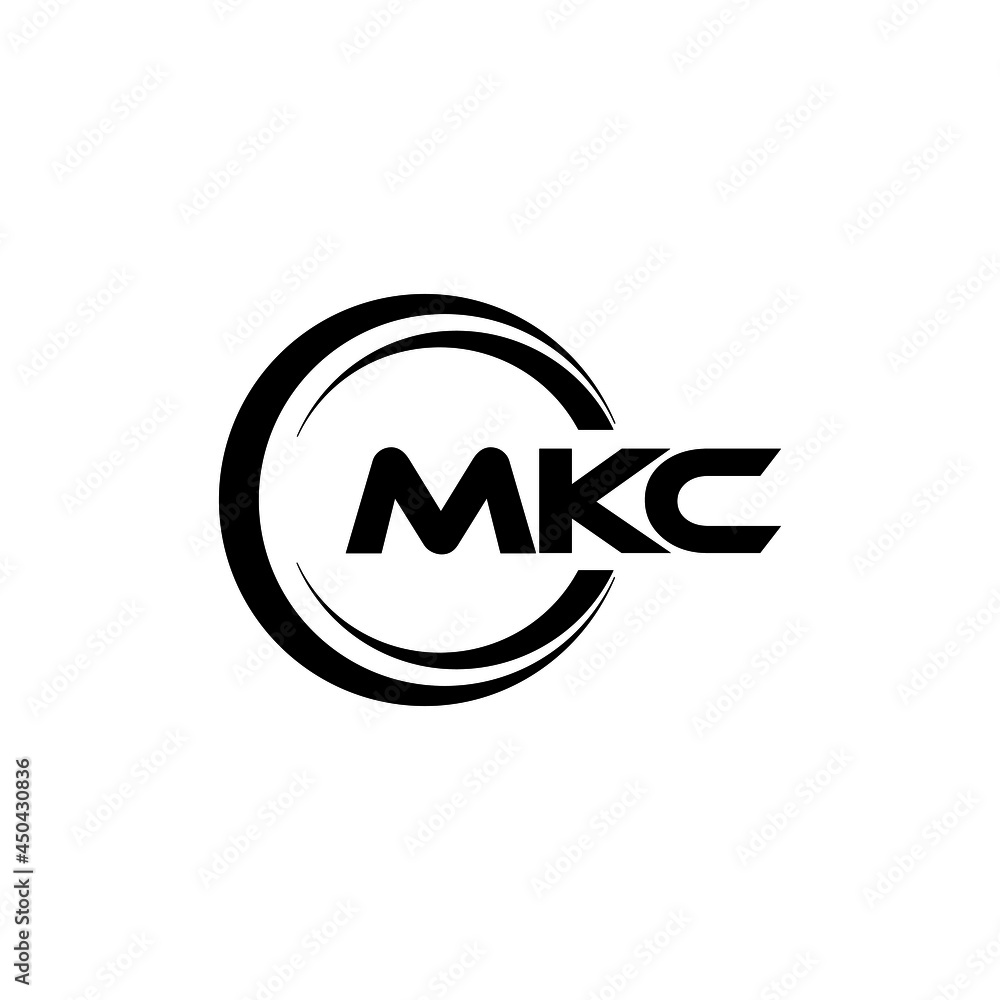 MKC letter logo design with white background in illustrator, vector ...