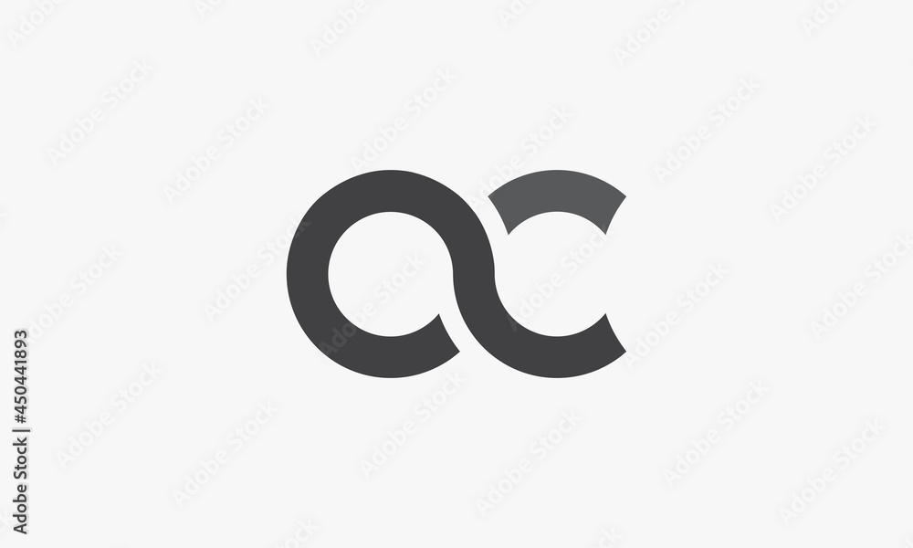 OC letter logo concept isolated on white background. Stock Vector ...