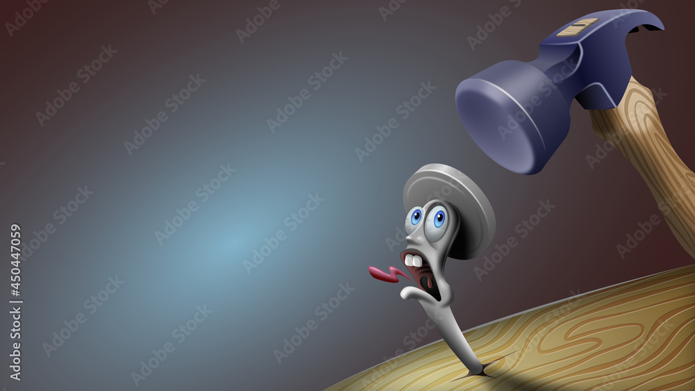 Hit The Nail On The Head Cartoon