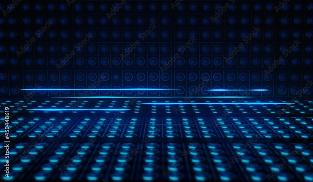 Blue neon light background.3D Rendering Stock Illustration | Adobe Stock