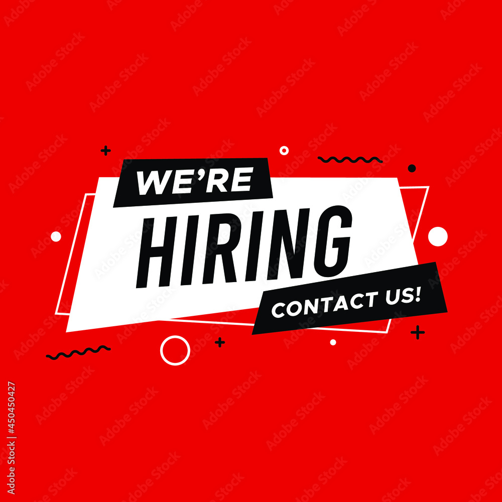We are hiring poster or banner design concept. Business hiring and ...