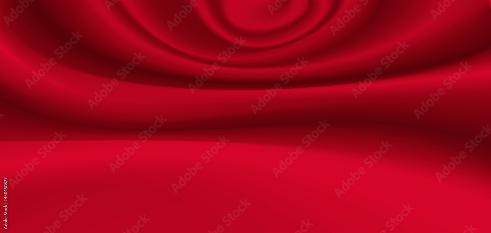 Red Silk background Design for product advertising for catalog.Red silk ...