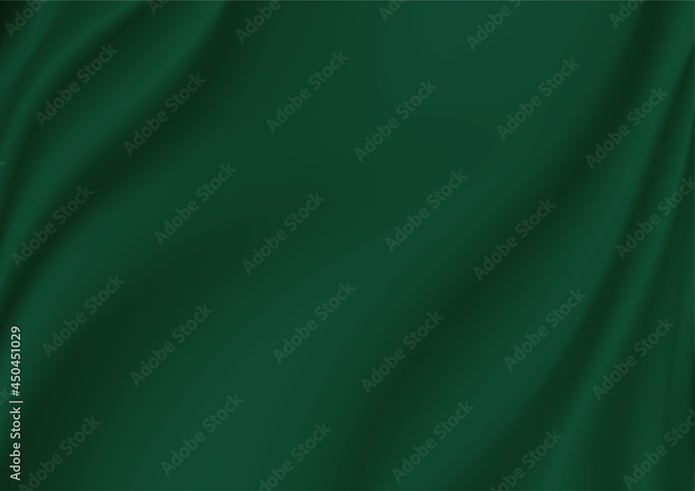 Abstract green silk vector background.Luxury cloth or liquid wave ...