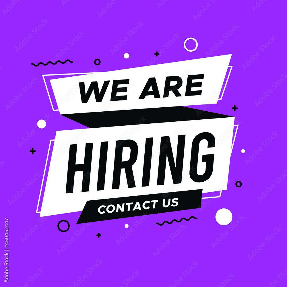 We are hiring poster or banner design concept. Business hiring and ...