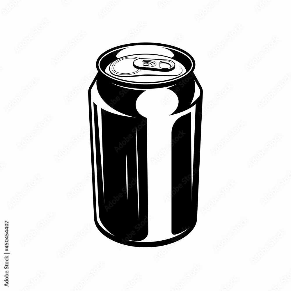 drinking can vintage vector isolated on white background Stock Vector ...