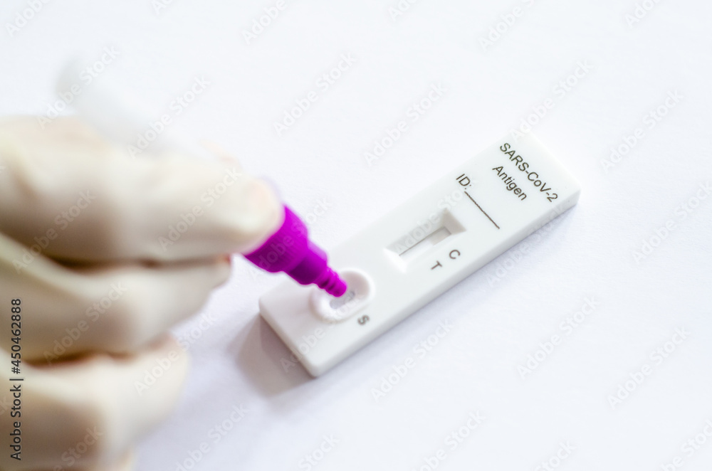 SARS-CoV-2 Rapid Antigen Test Quick Test Stock Photo | Adobe Stock