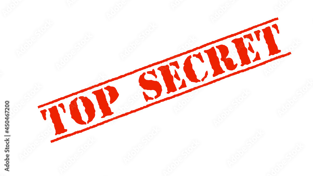 top secret red lettering with lines white background symbol Stock ...