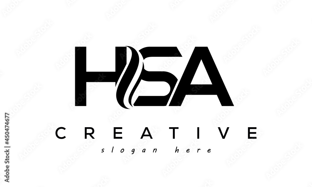 Letter HSA creative logo design vector Stock Vector | Adobe Stock
