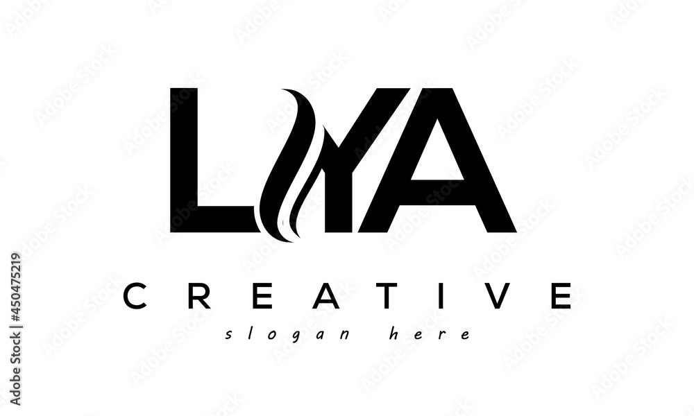 Letter LYA creative logo design vector Stock Vector | Adobe Stock