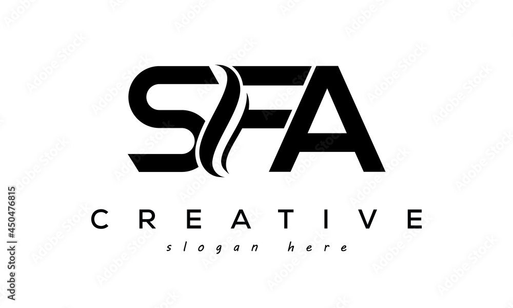 Letter SFA creative logo design vector Stock Vector | Adobe Stock