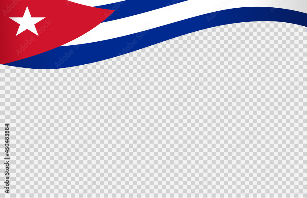 Waving flag of Cuba isolated on png or transparent background,Symbol of ...