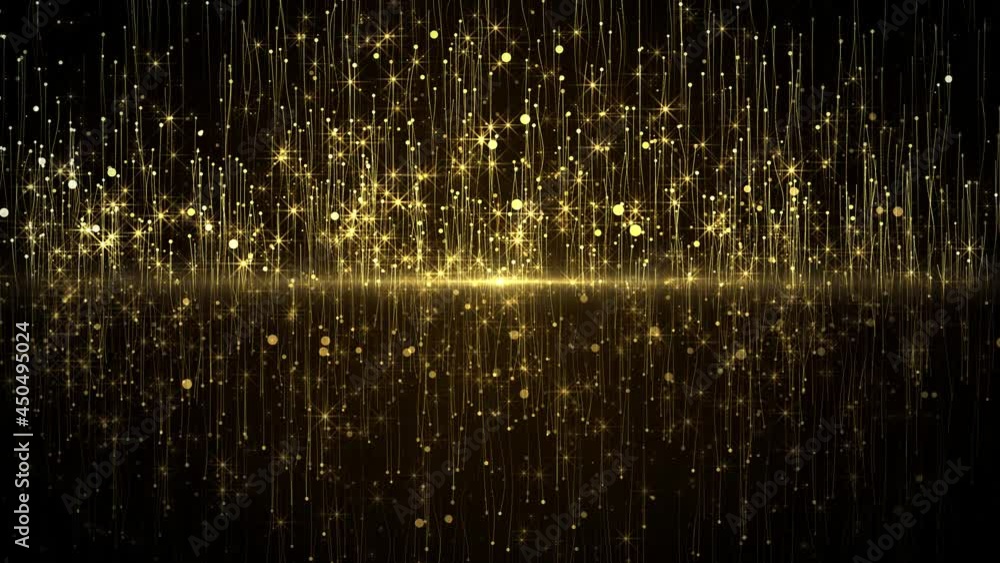 4K gold particles awards backgrond is a motion graphics. Luxurious gold ...
