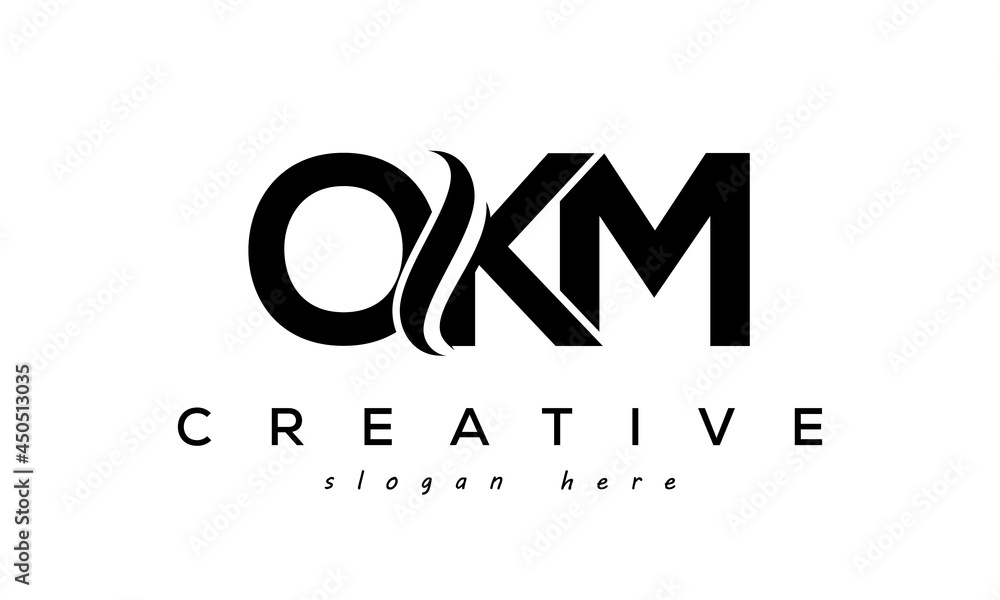 Letter OKM creative logo design vector Stock Vector | Adobe Stock