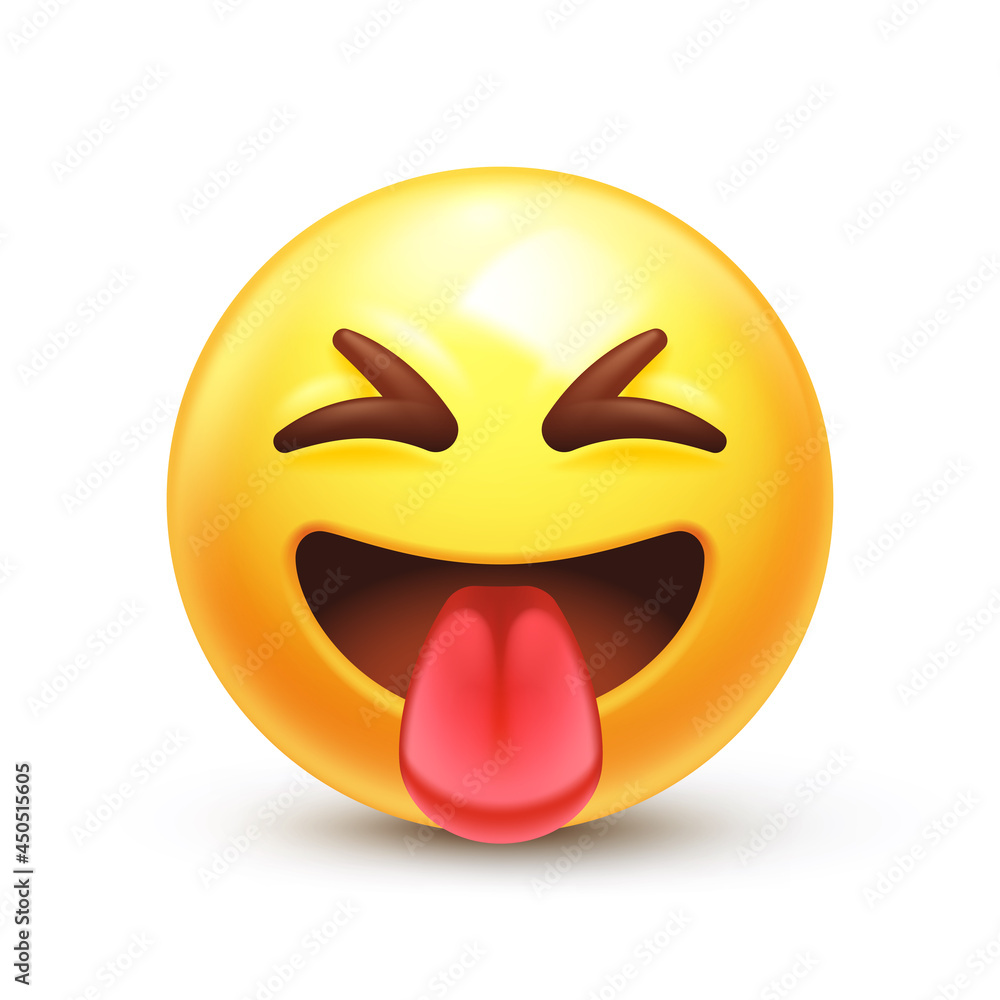 Taunting emoji. Squinting face, grin with tongue out and scrunched eyes ...