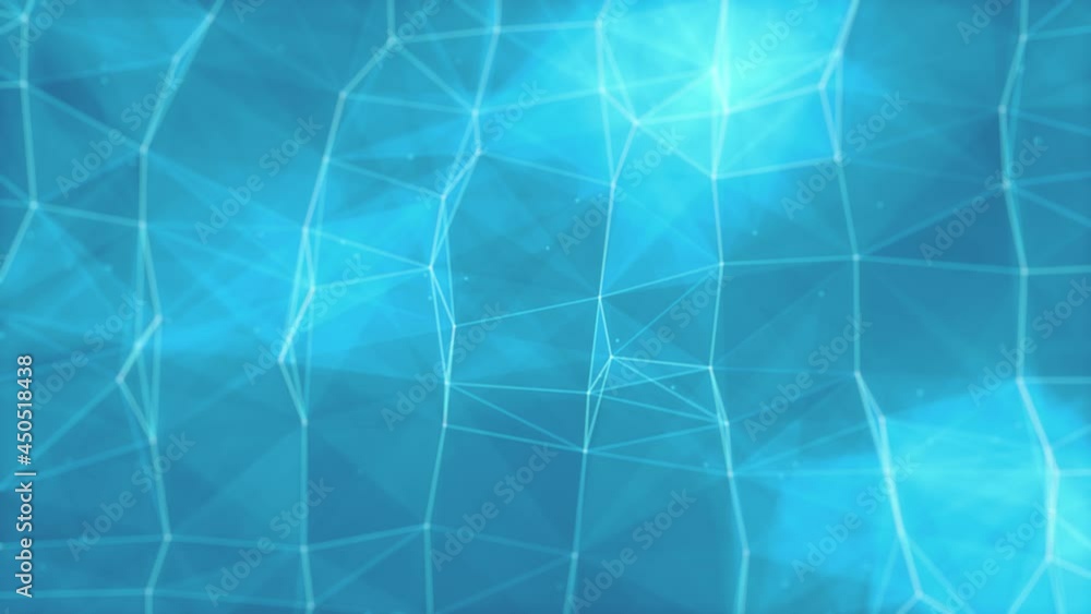 Abstract Hi-Tech Plexus Facets And Tiles Seamless Loop/ 4k animation of ...