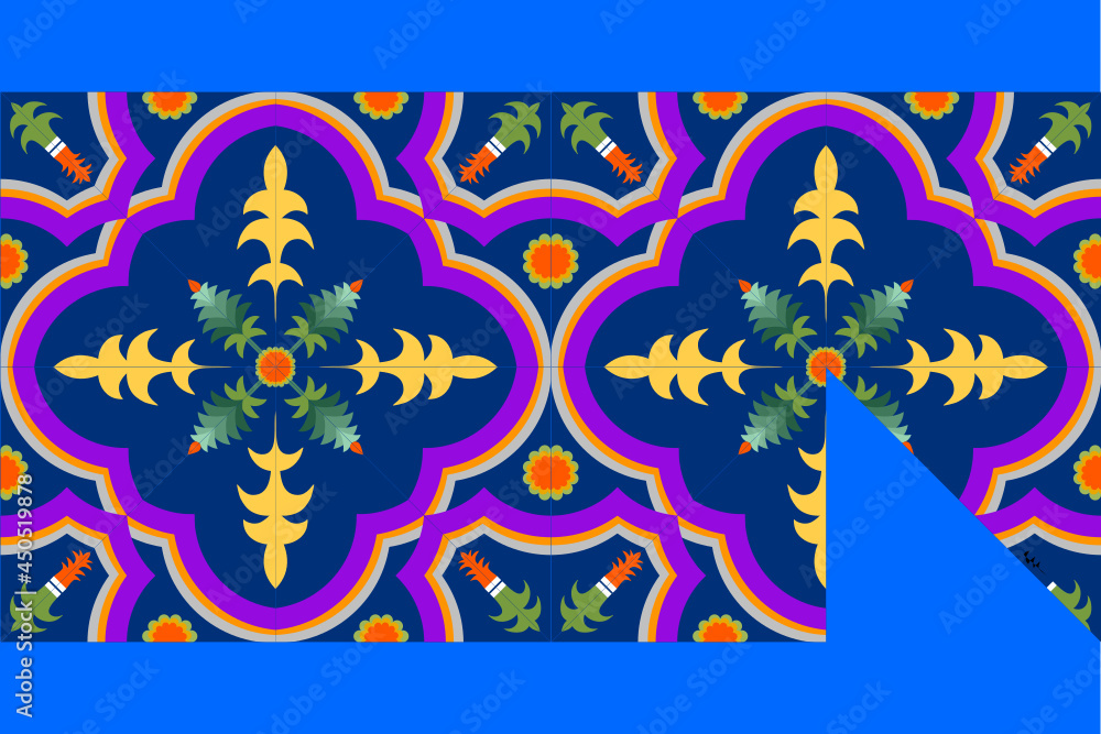 red and yellow color bohemian fabric pattern , for book cover and ...