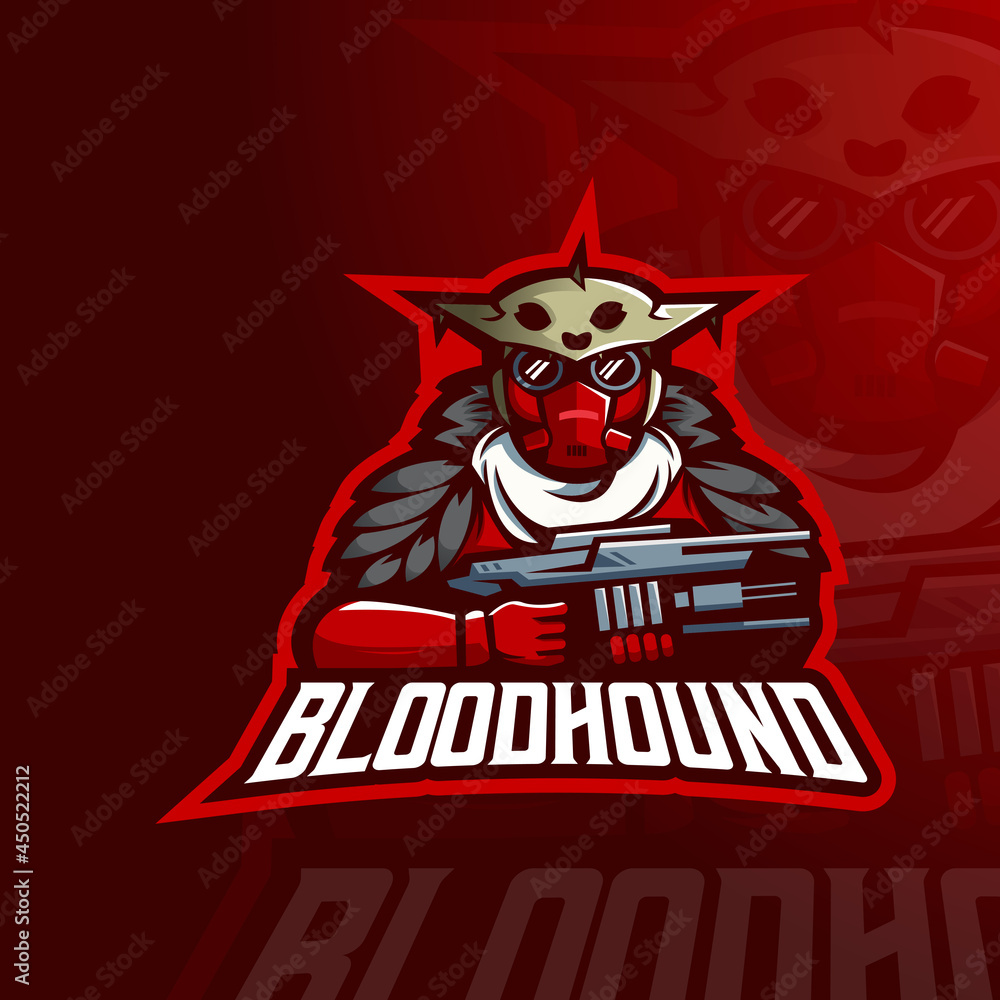 Apex gaming character mascot design of bloodhound. mascot logo for ...