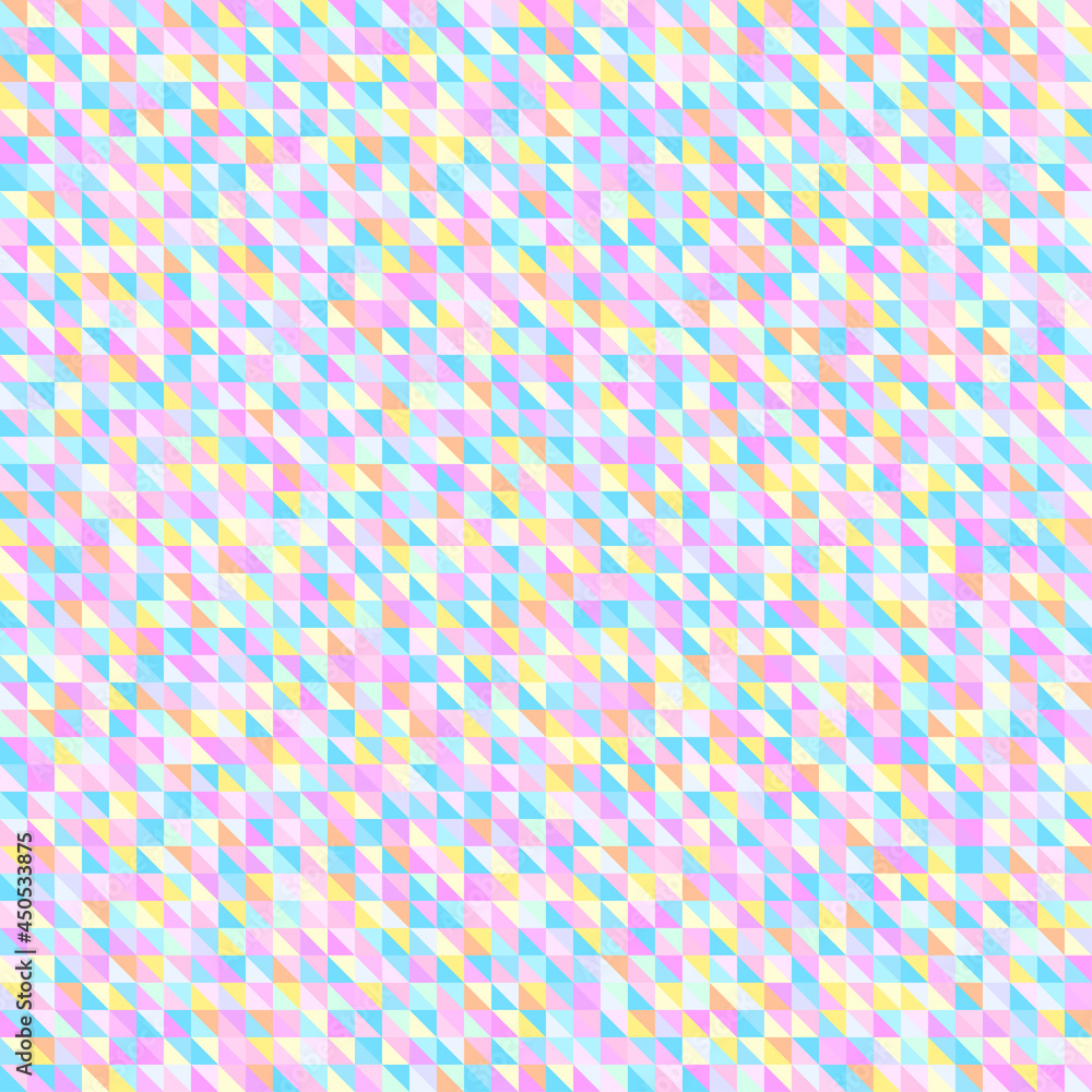 Checkered background. Abstract triangle wallpaper. Pretty pastel colors ...