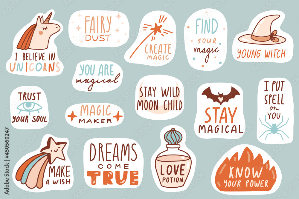 Magic patches collection Stock Vector | Adobe Stock