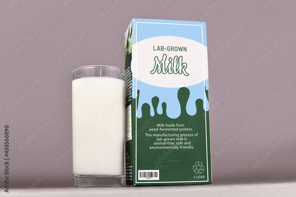 Concept for lab grown milk from artificial cultured dairy production ...